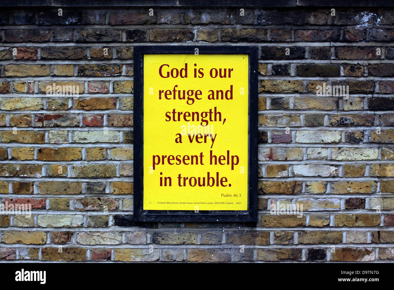 Religious poster outside a church in north London Stock Photo - Alamy