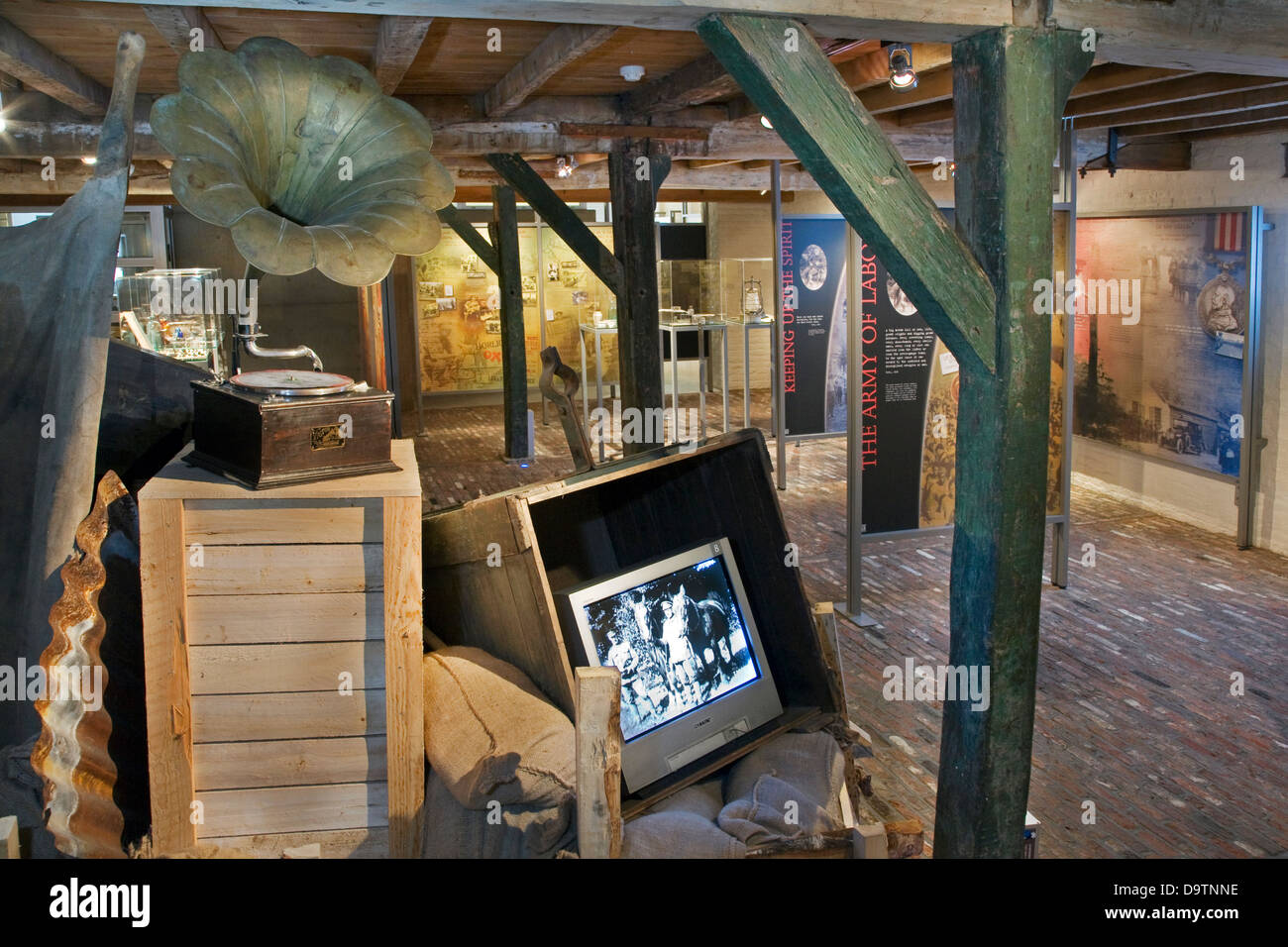 Interior of WW1 Talbot House, First World War One museum at Poperinge ...