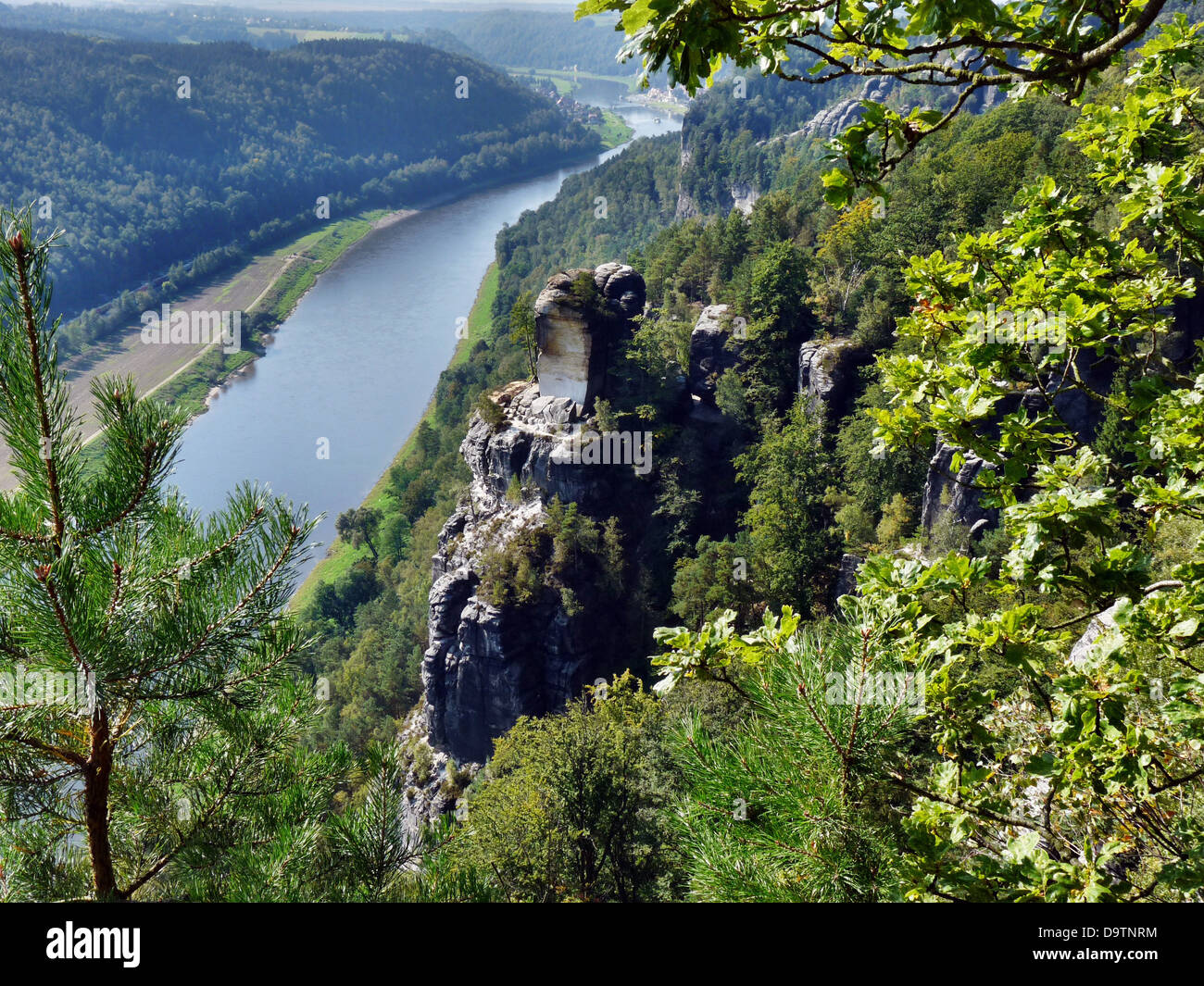 The Bastei is a prominent rock formation in the Saxon Switzerland ...