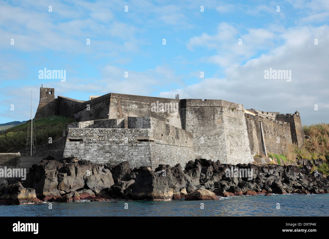 Fort on the coast, Fort of Sao Joao Baptista, Angra Do Heroismo ...