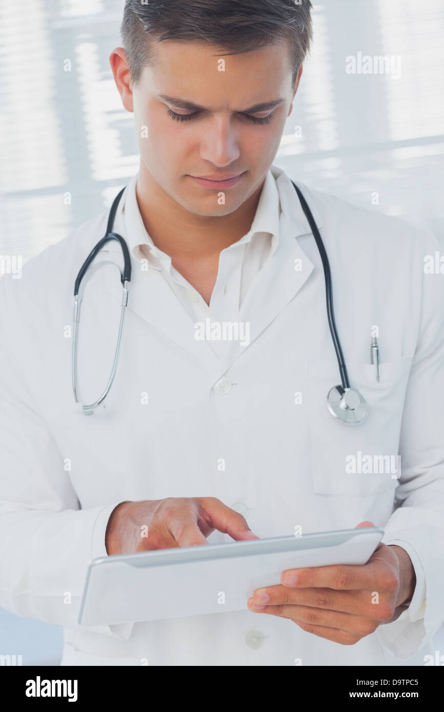 Doctor workplace digital tablet stethoscope hi-res stock photography ...