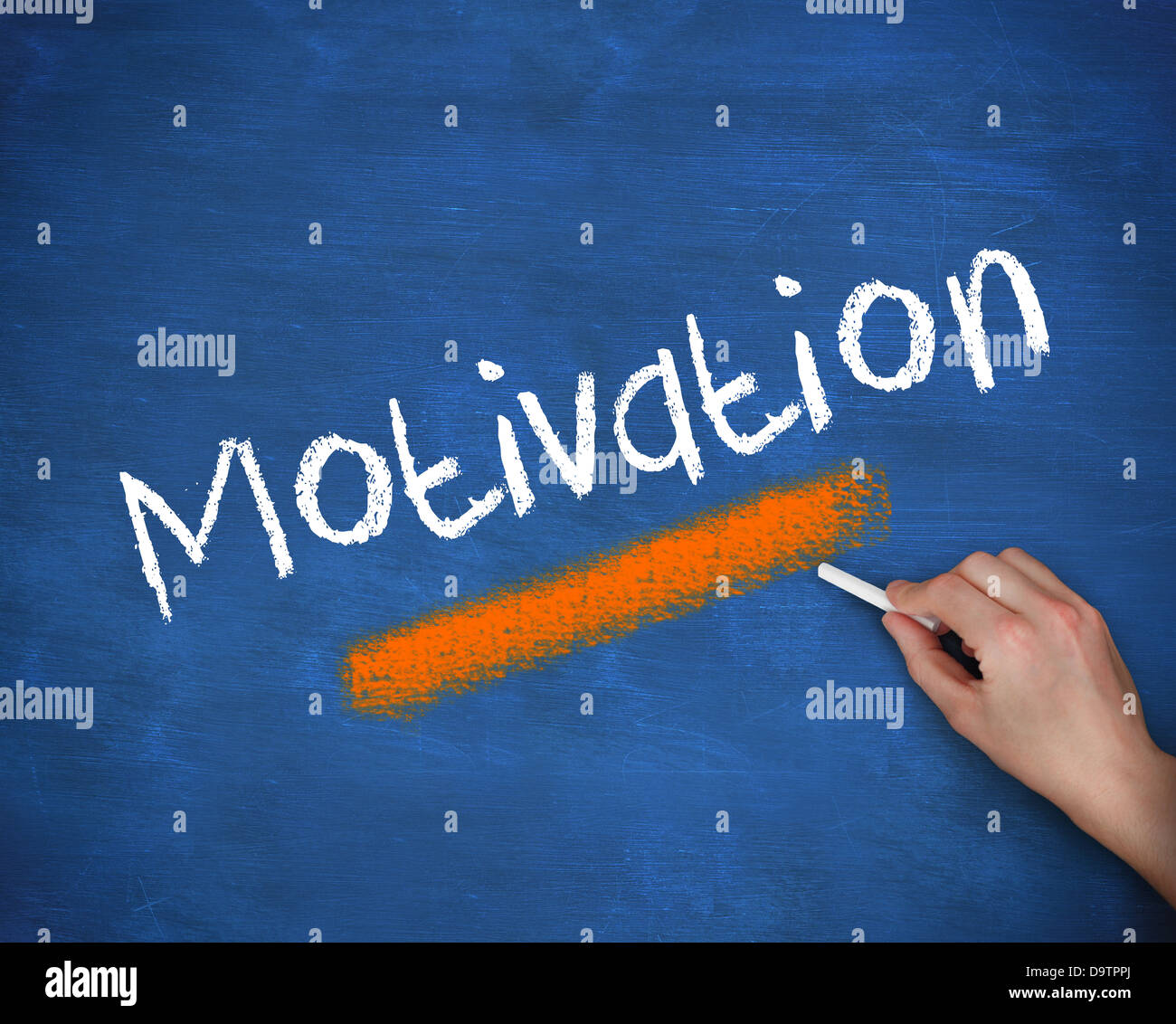 Hand writing motivation Stock Photo - Alamy