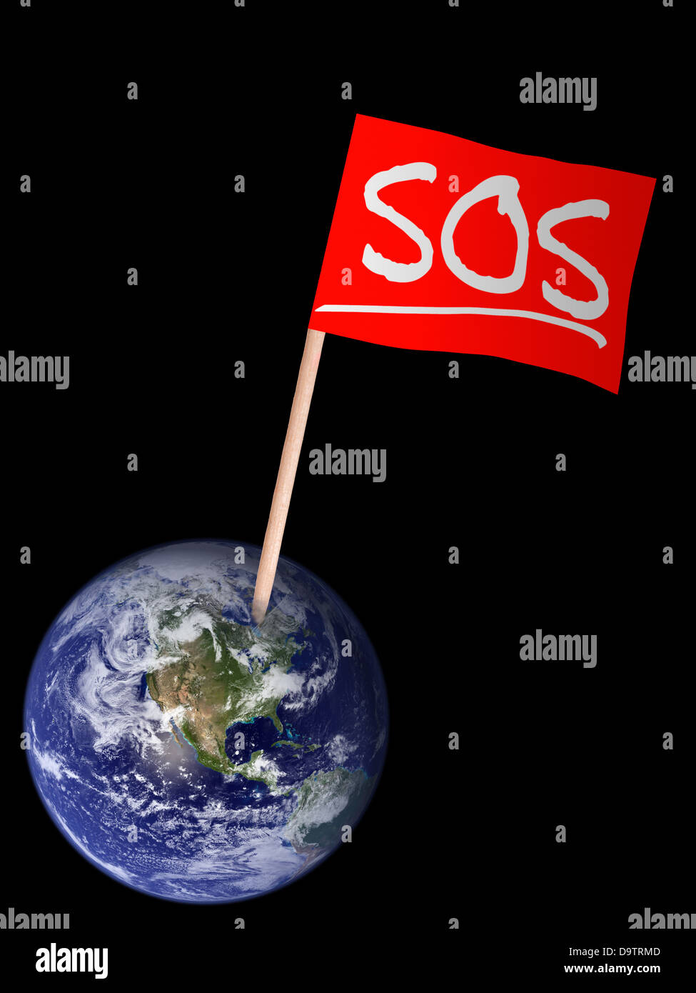 SOS world - elements of this image furnished by NASA Stock Photo - Alamy