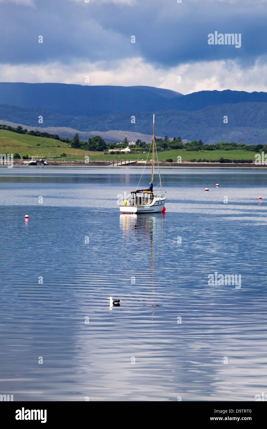 A boat mooring in bantry bay;Bantry county cork ireland Stock Photo - Alamy