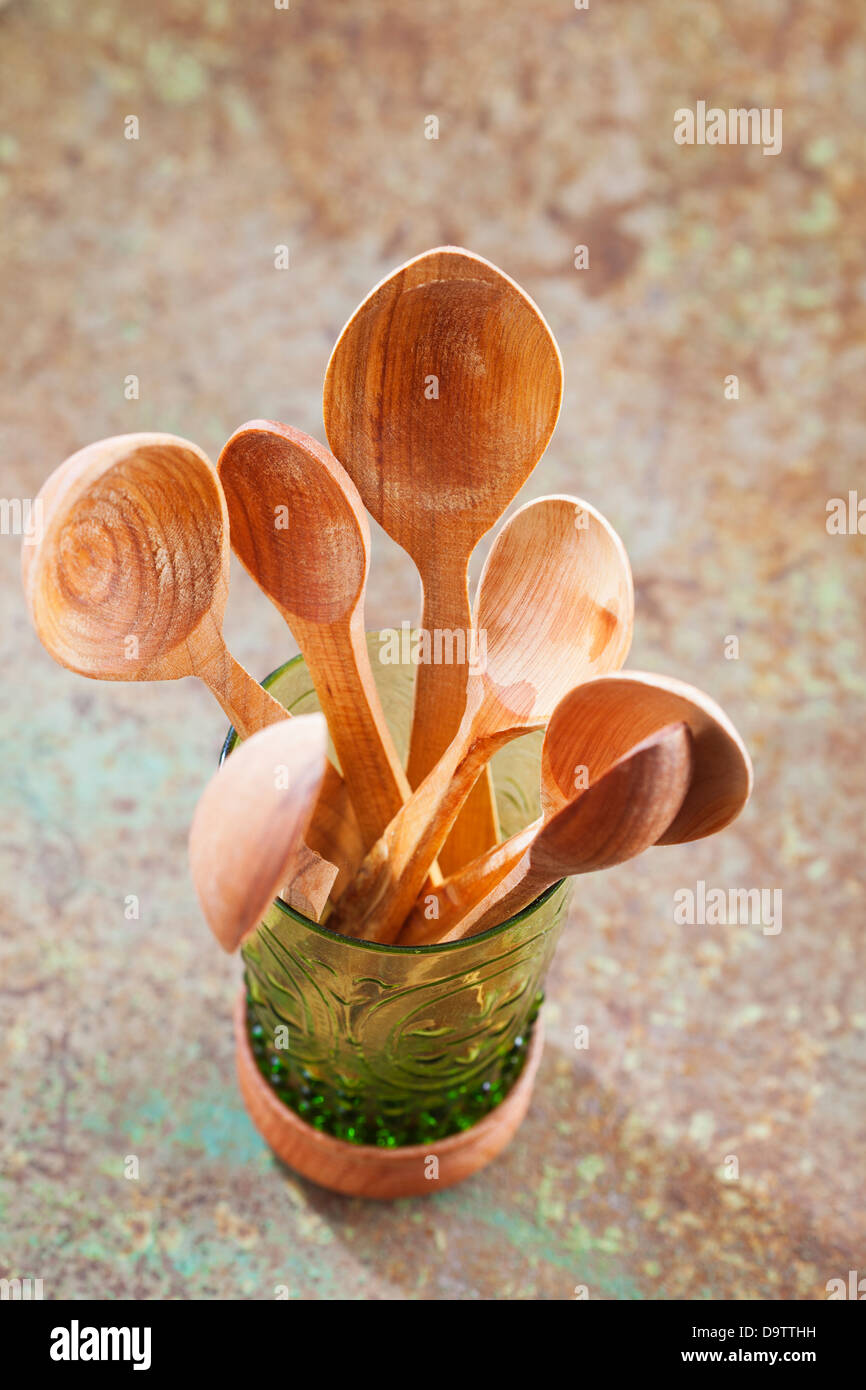 Still life of wooden cooking utensils Stock Photo - Alamy
