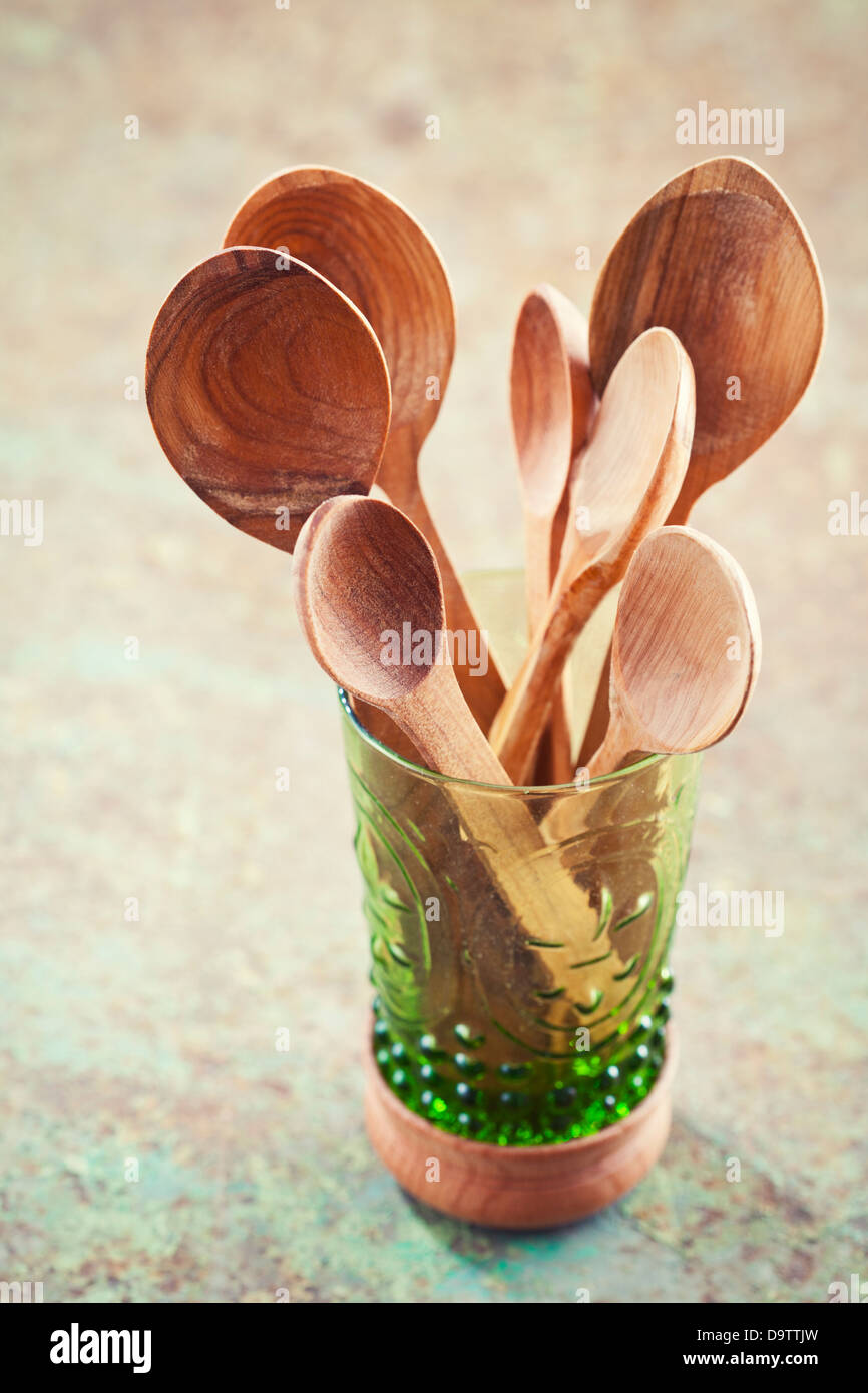 Still life of wooden cooking utensils Stock Photo - Alamy