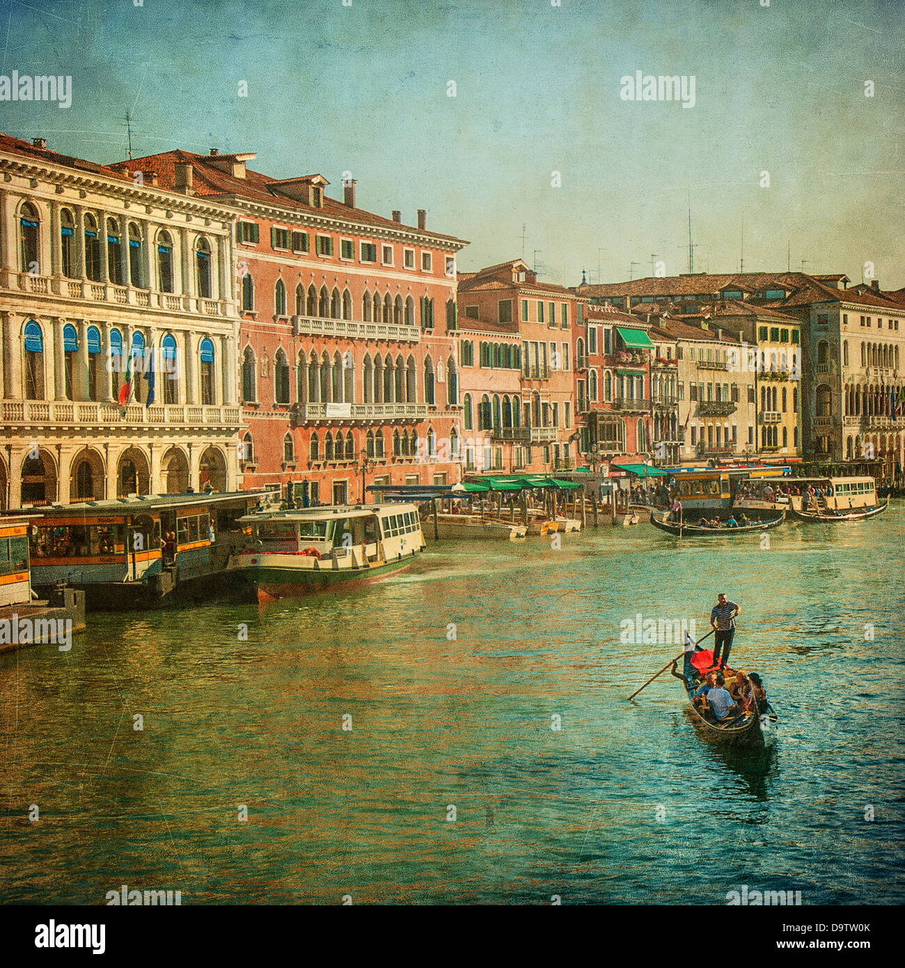 Vintage image of Grand Canal, Venice Stock Photo - Alamy