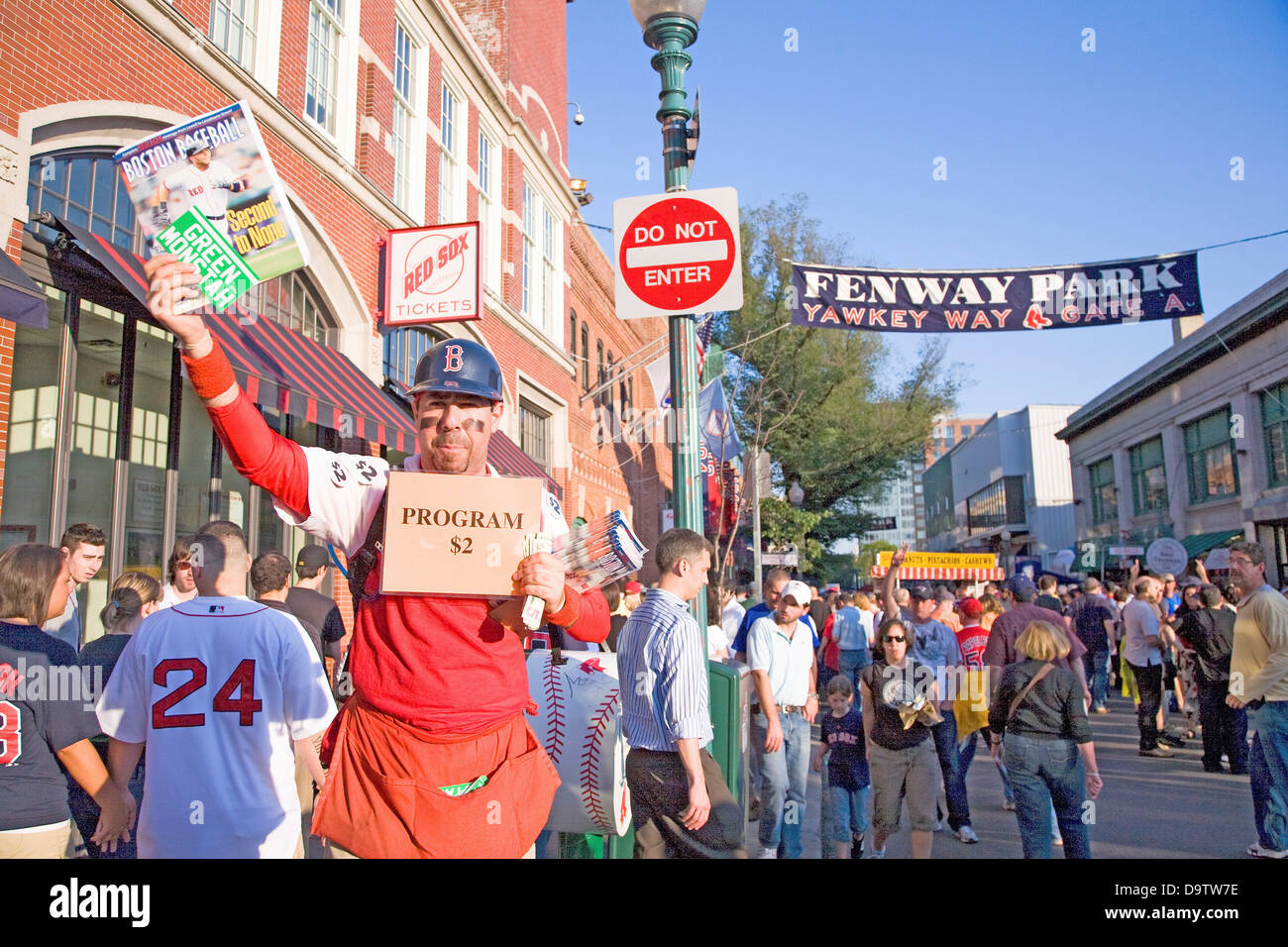 Programs $2 at historic Fenway Park Yawkey Way Gate Boston Red Sox ...