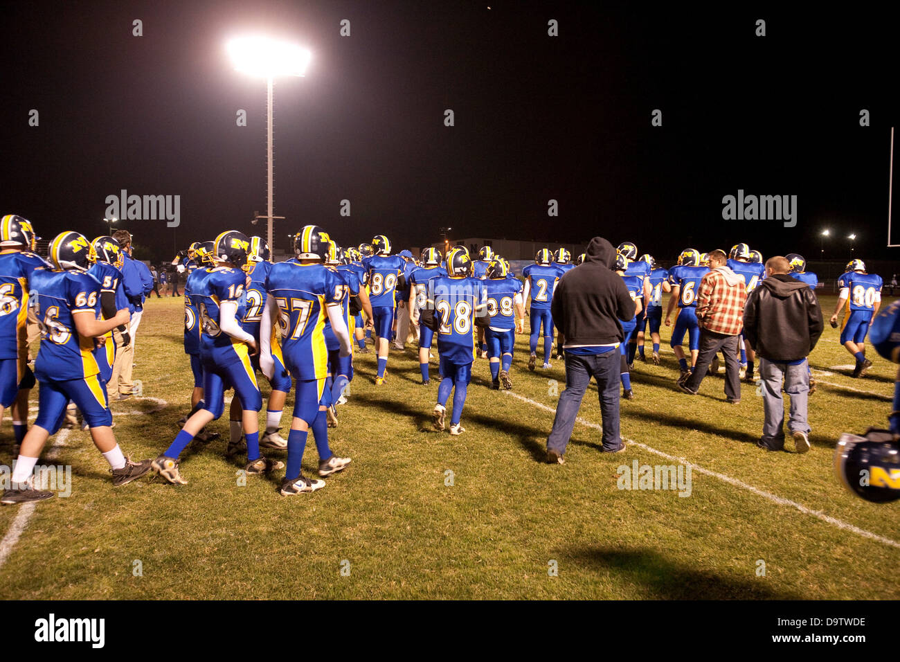 High school football players leave field at halftime where Ojai ...
