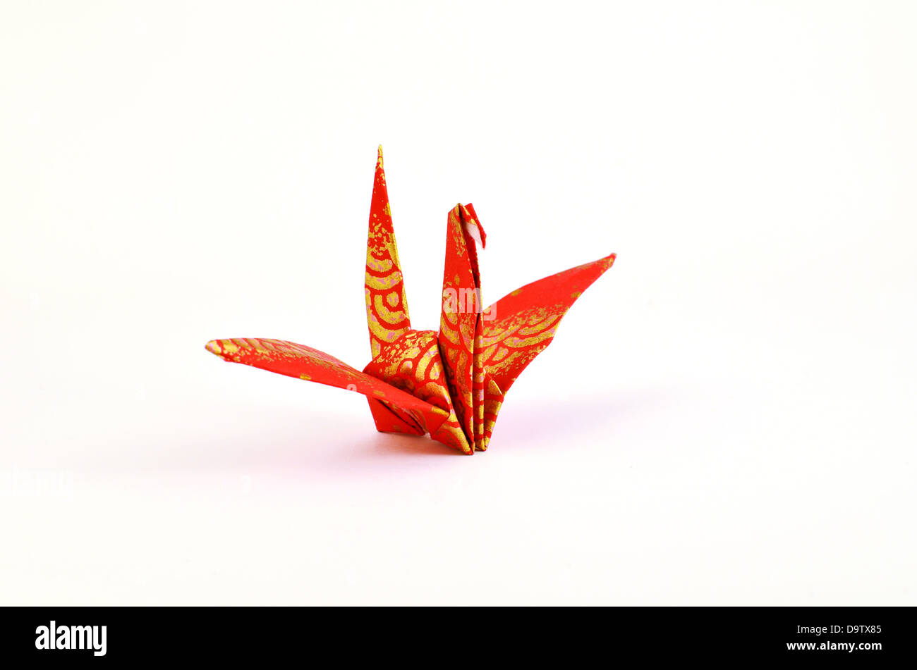 Red origami crane Cut Out Stock Images & Pictures - Alamy