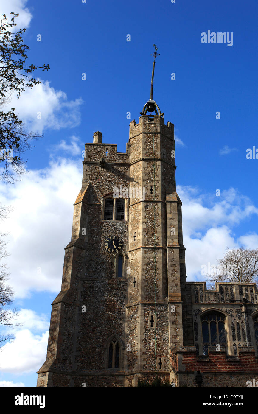 Parish church of St Marys, Cavendish village, Suffolk County, England ...