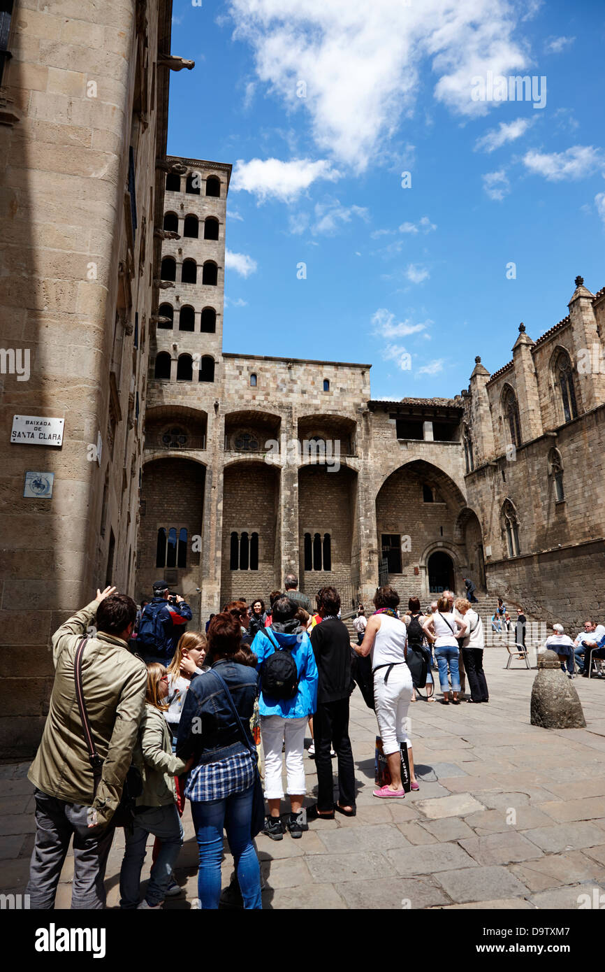 palacio real mayor plaza del rey barcelona catalonia spain Stock Photo ...