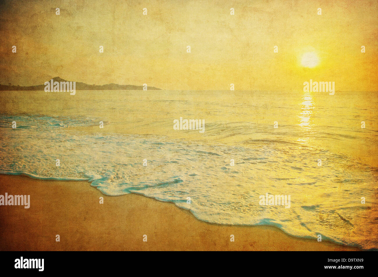 grunge image of tropical beach Stock Photo - Alamy