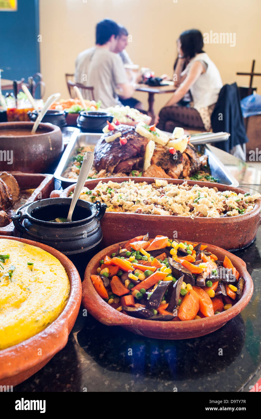Buffet restaurant with typical Brazilian food Stock Photo - Alamy