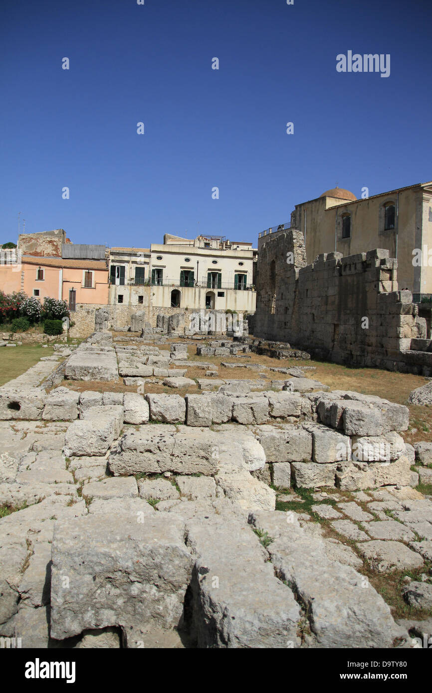 The Temple of Apollo (Tempio di Apollo) on the island of Ortygia in ...