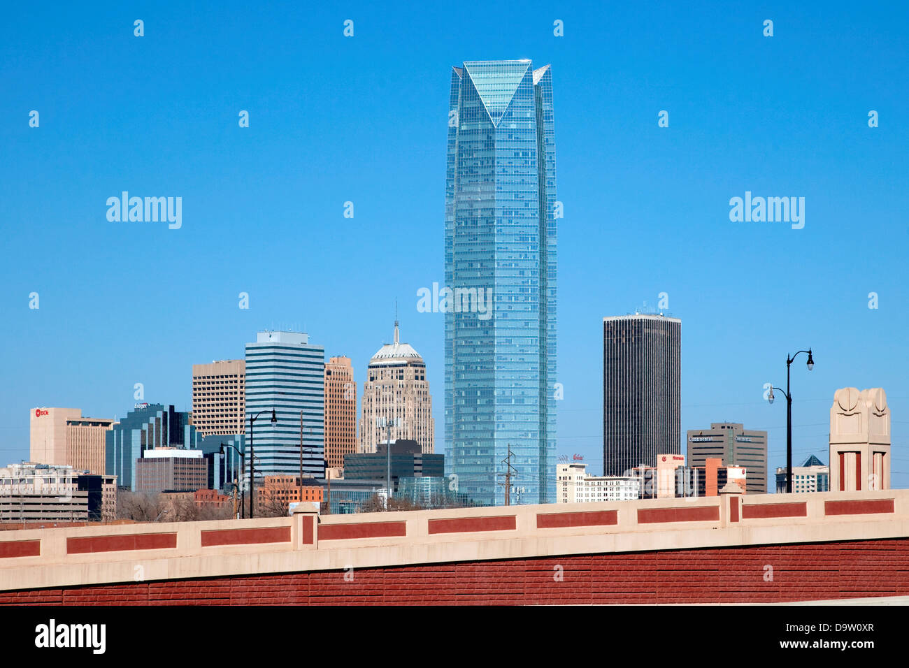 USA, Oklahoma, Oklahoma City, Devon Energy Center skyscraper towers ...