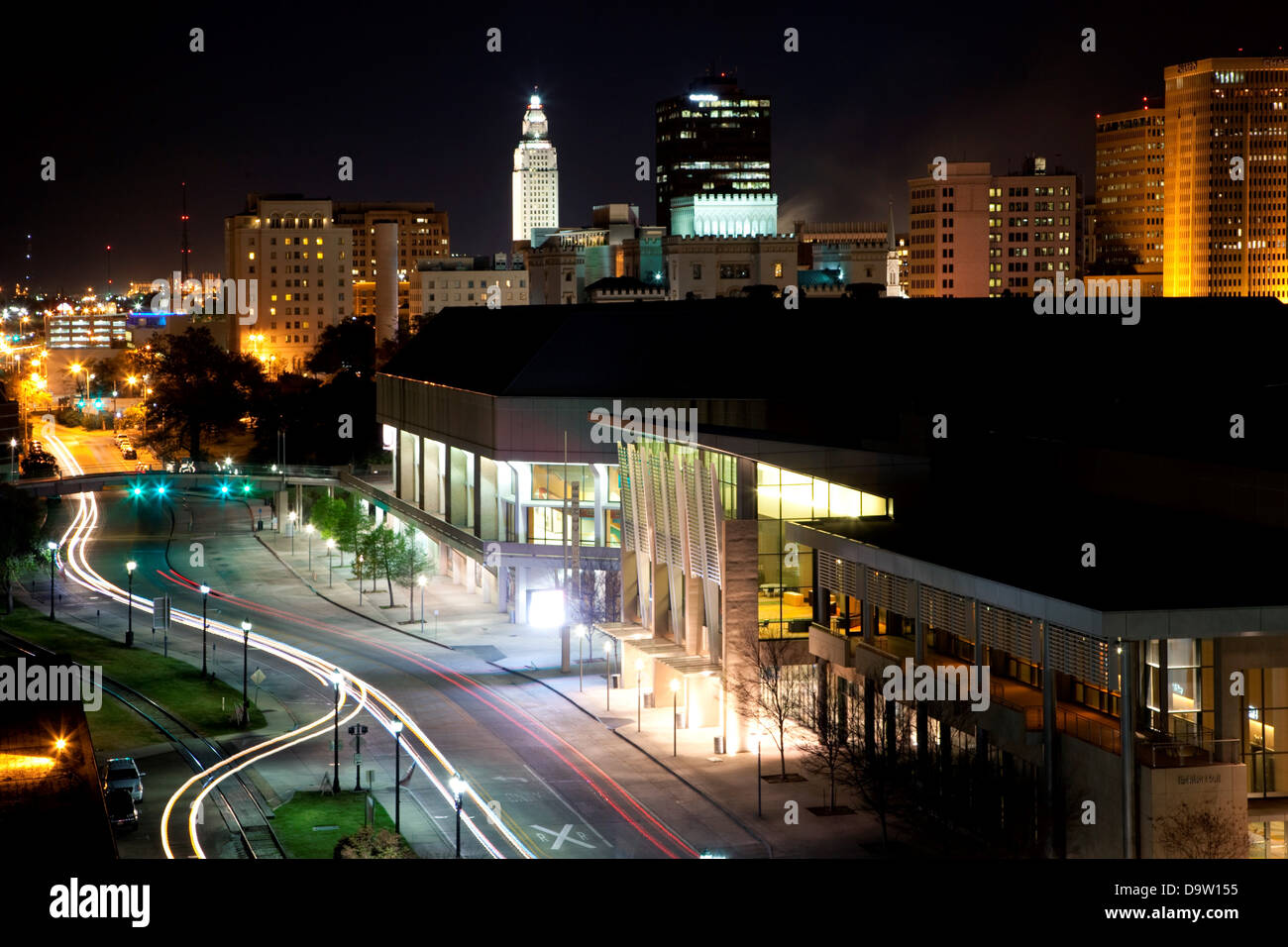 Baton Rouge River Center, Louisiana at night Stock Photo - Alamy