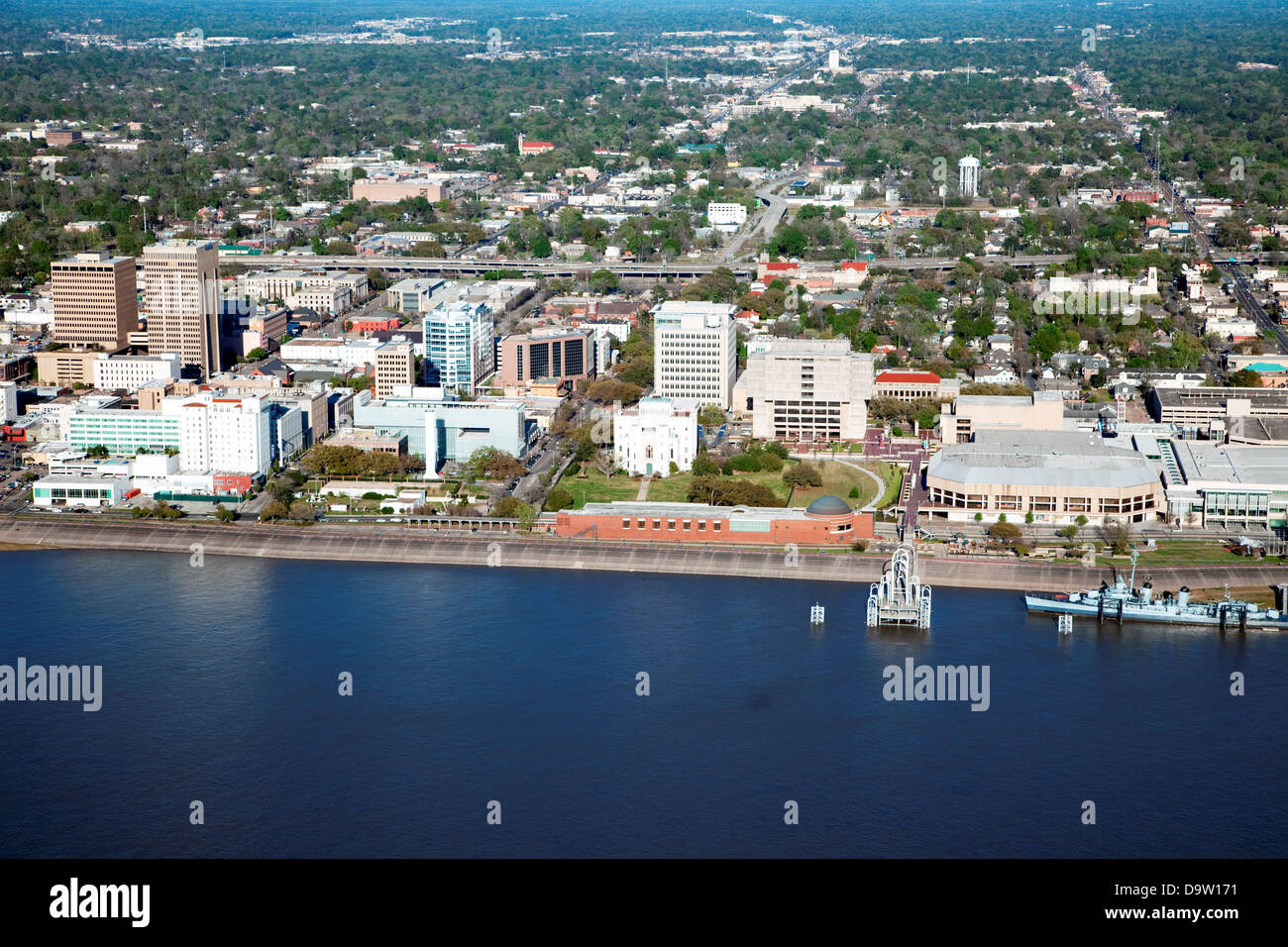 Aerial of Downtown Baton Rouge, Louisiana Stock Photo - Alamy