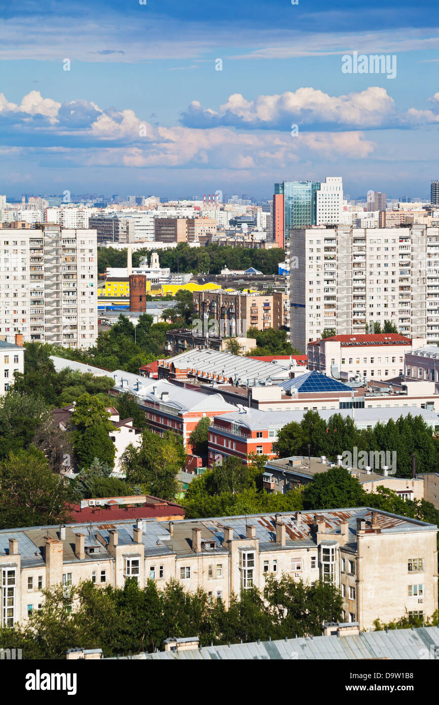 urban residential areas under the blue sky, Moscow Stock Photo - Alamy