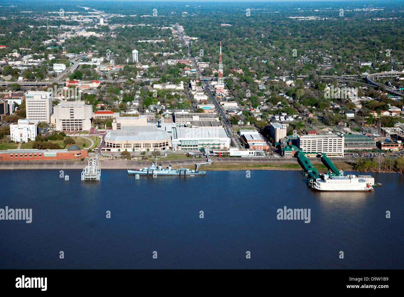 Aerial of Downtown Baton Rouge, Louisiana Stock Photo - Alamy