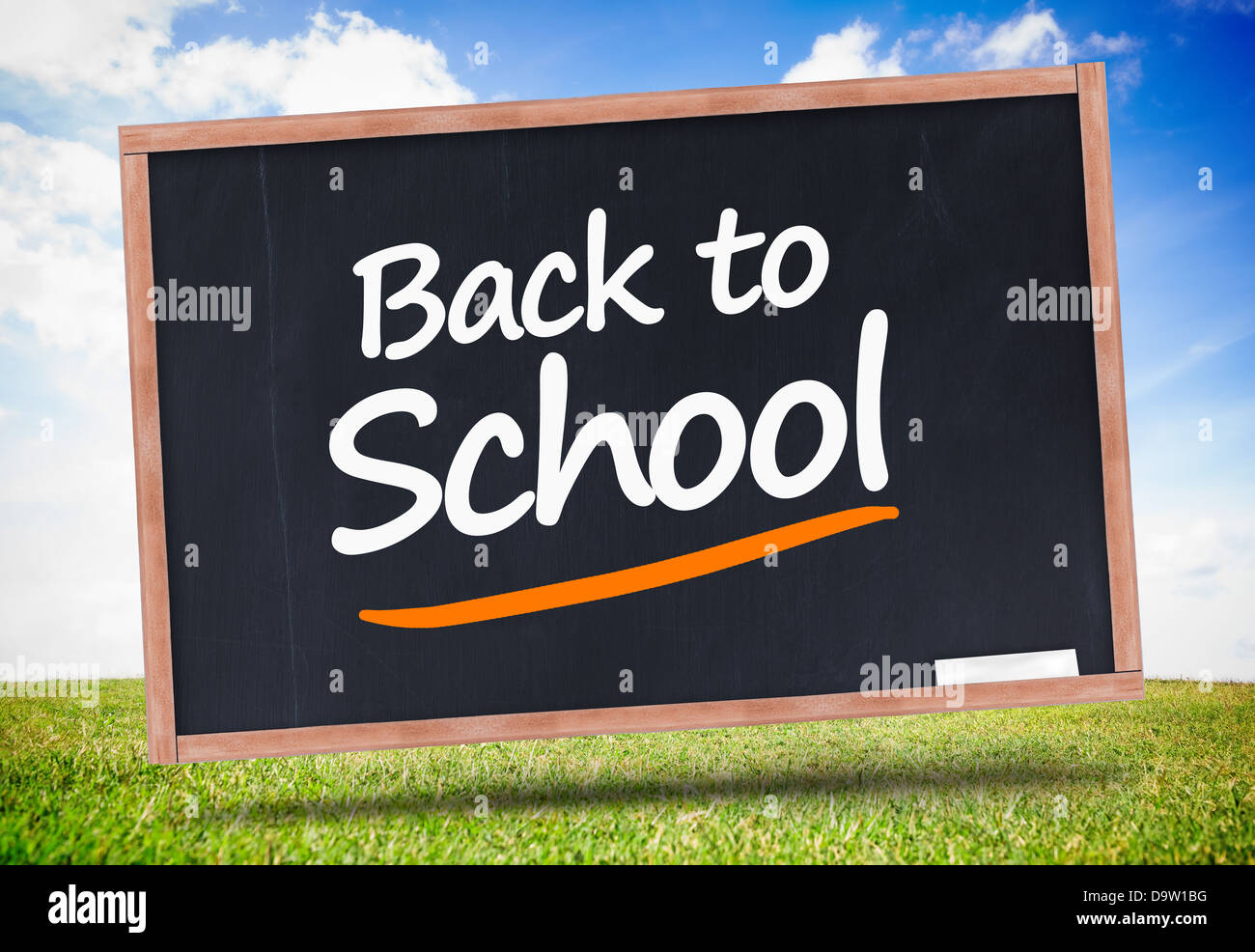 Back to school written on blackboard Stock Photo - Alamy