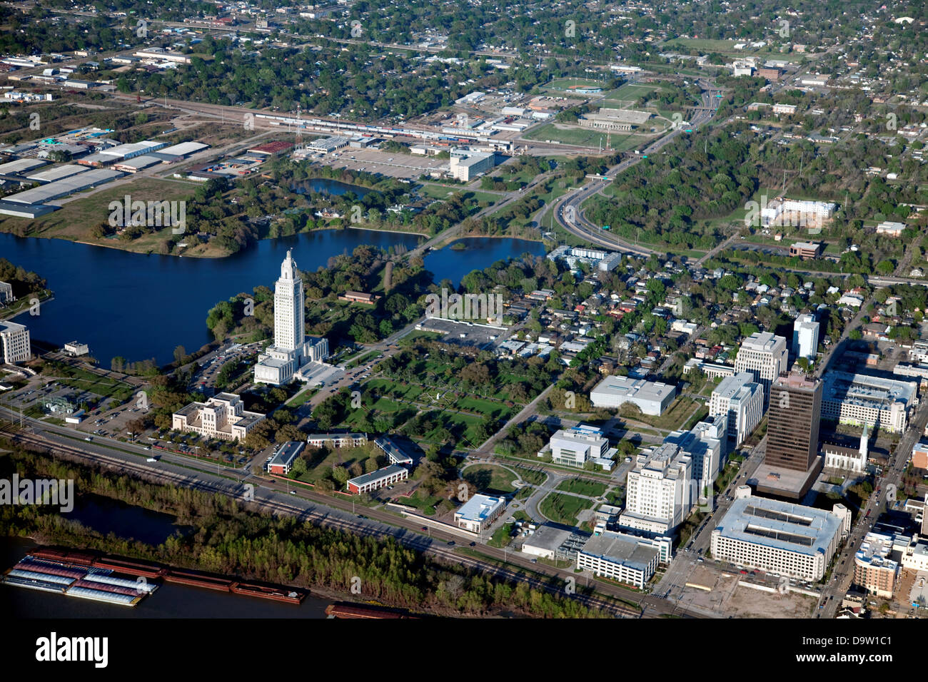 Aerial of State Capitol Park, Baton Rouge, Louisiana Stock Photo - Alamy