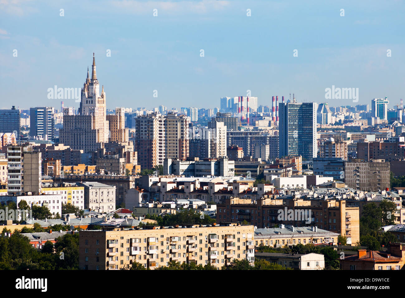 Moscow center cityscape in summer day Stock Photo - Alamy