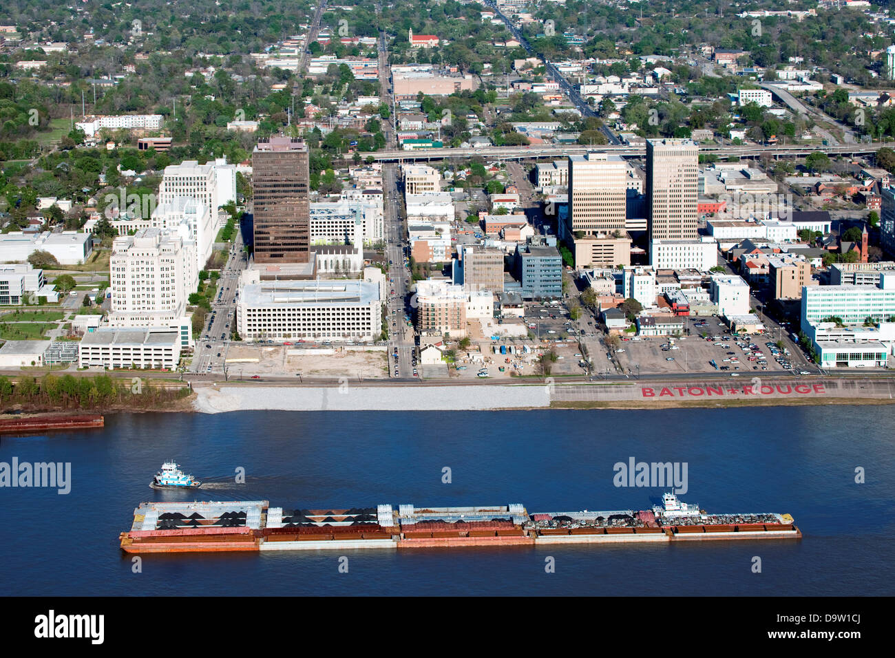 Aerial of Downtown Baton Rouge, Louisiana Stock Photo - Alamy