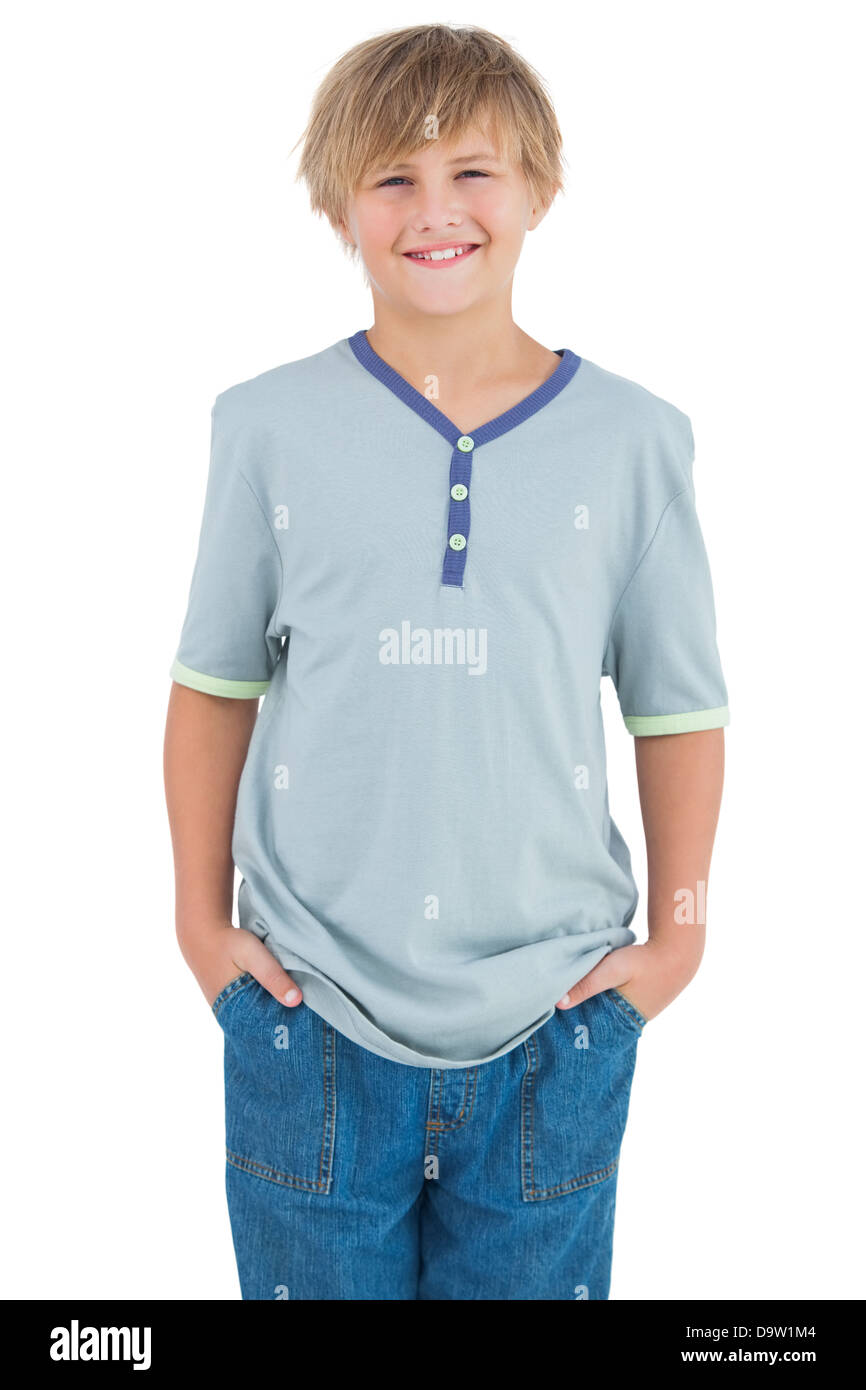 Boy in a blue shirt hi-res stock photography and images - Alamy