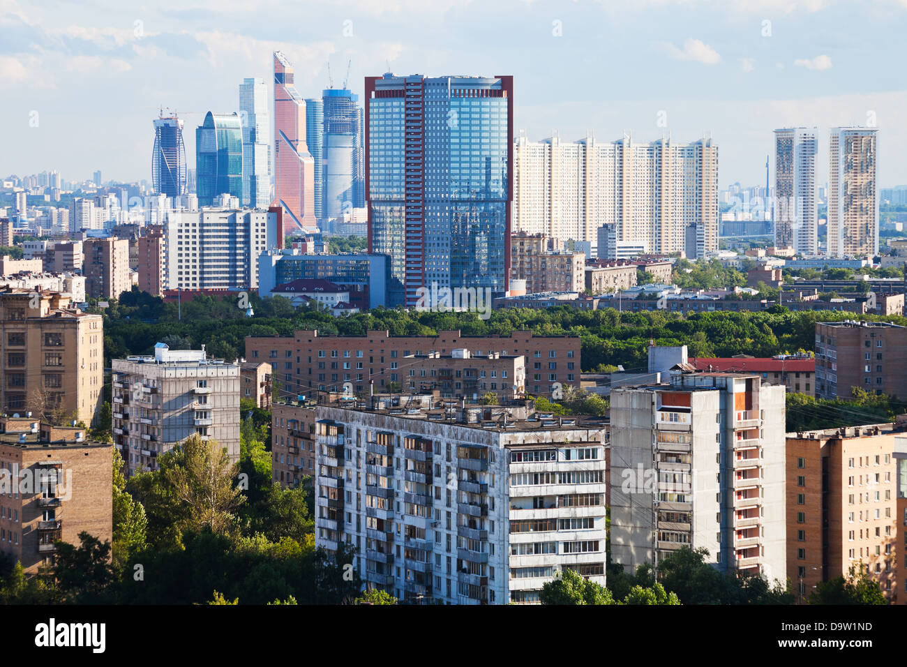 old and new urban neighborhoods in Moscow Stock Photo - Alamy