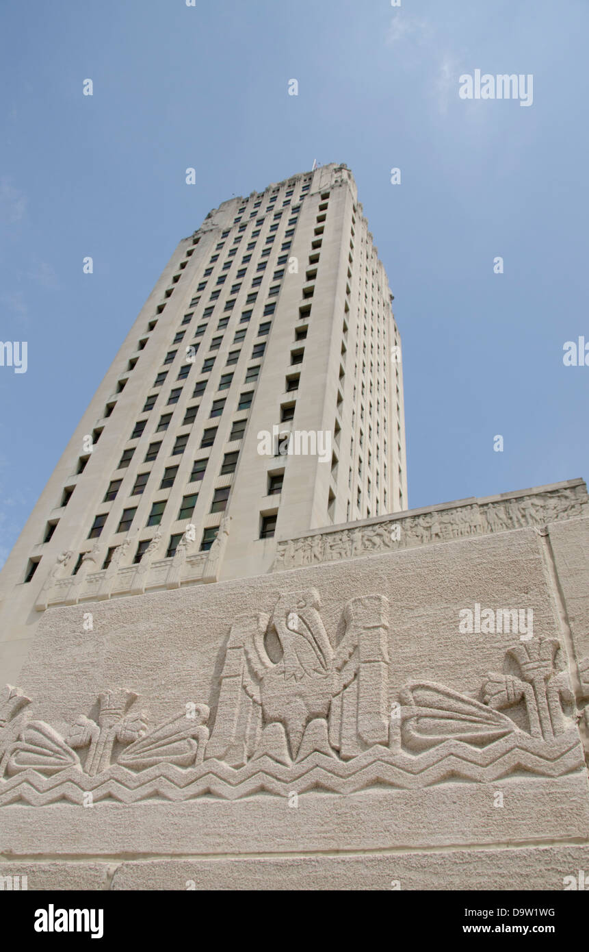 Louisiana, Baton Rouge. Louisiana State Capitol building, circa 1932 ...