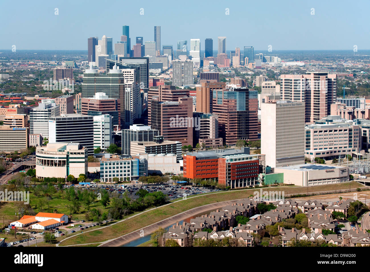 Aerial of both the Texas Medical Center and Downtown Houston Skylines ... Aerial of both the Texas Medical Center and Downtown Houston Skylines ...