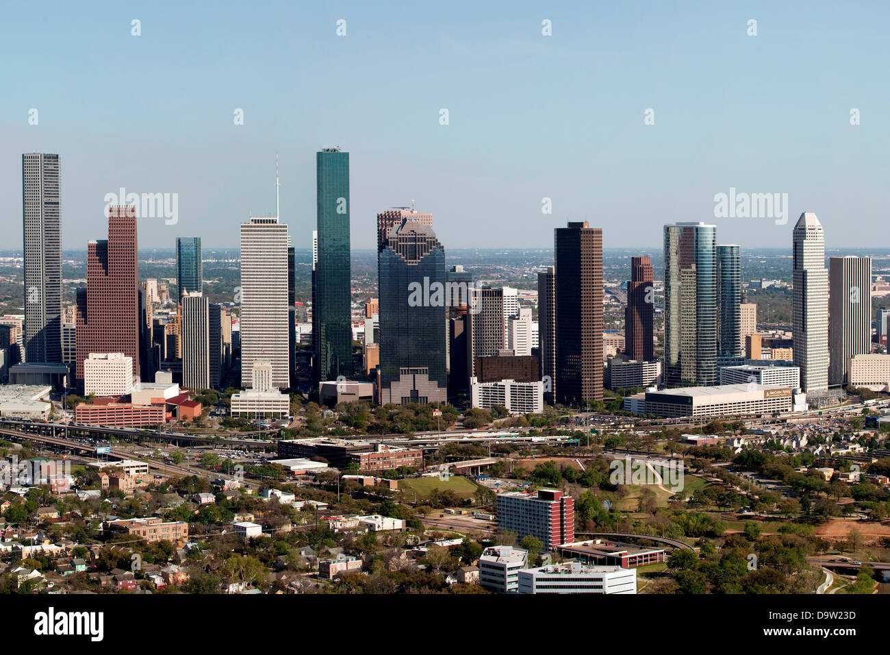 Houston Downtown Cityscape from above Stock Photo - Alamy