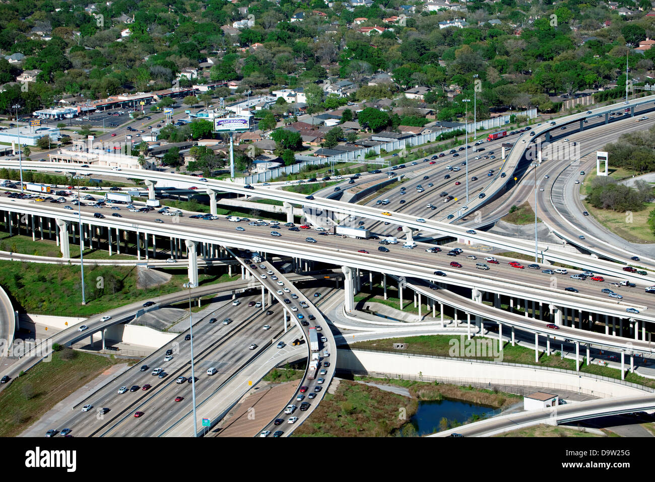 Aerial of US 59 South IH 610 West Interchange in Houston, Texas Stock ...