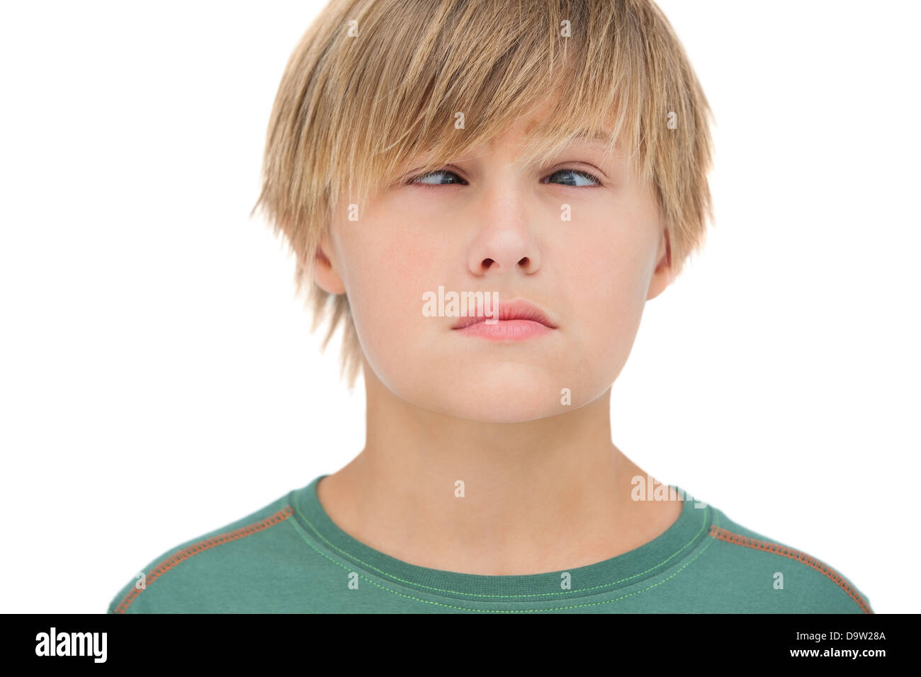 Little boy wincing Stock Photo - Alamy