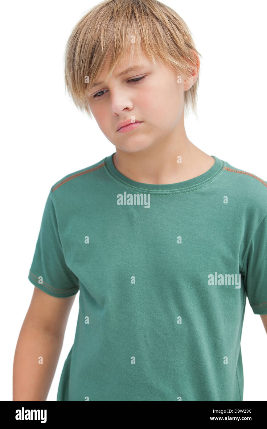 Young boy thinking about something Stock Photo - Alamy
