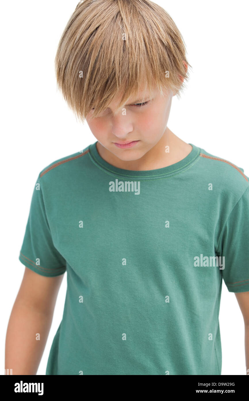 Sad little boy thinking Stock Photo - Alamy
