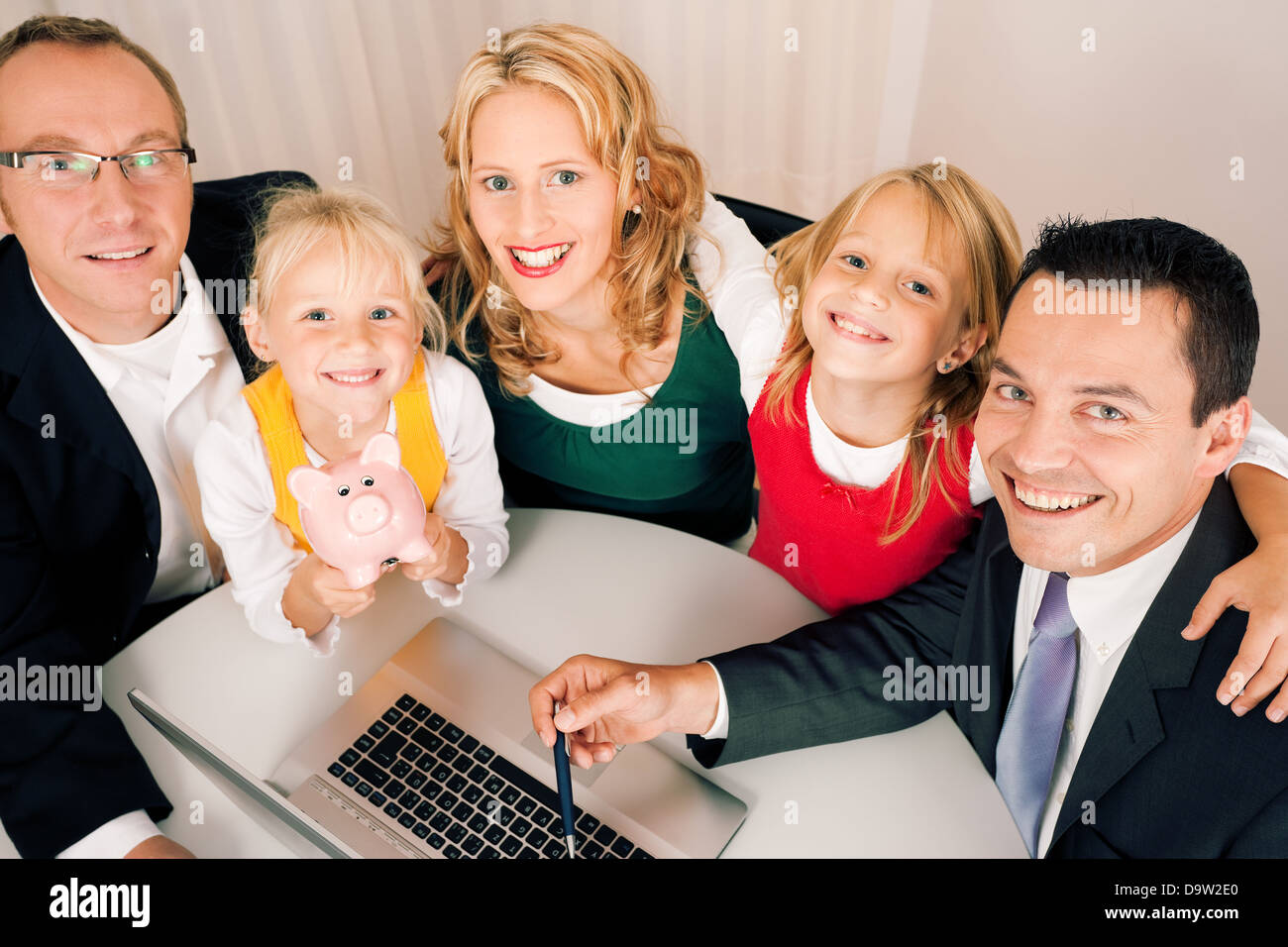 Family with their consultant (assets, money or similar) doing some ...