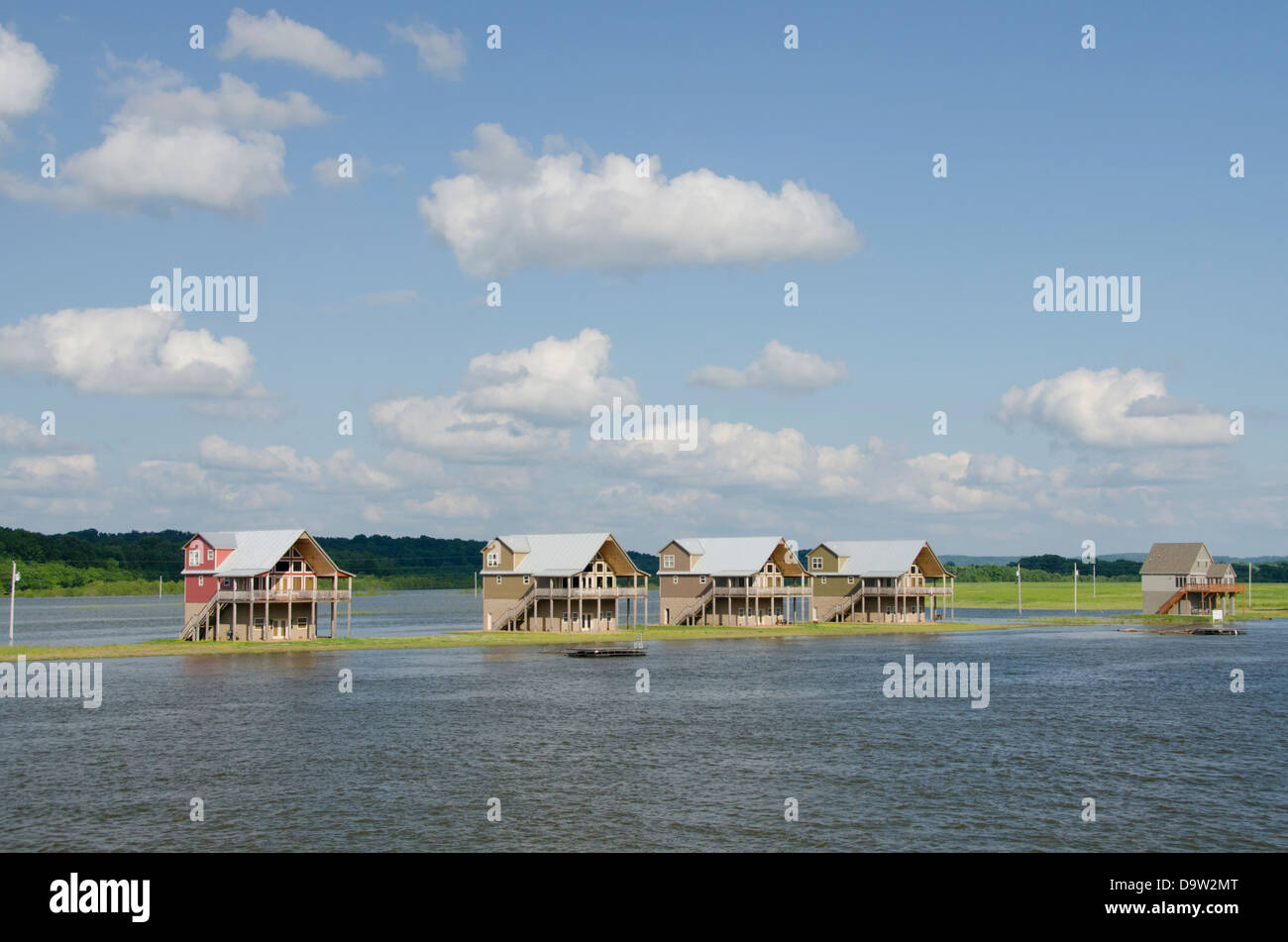 Tennessee, Tennessee River near Clifton. High water and flooding in the ...