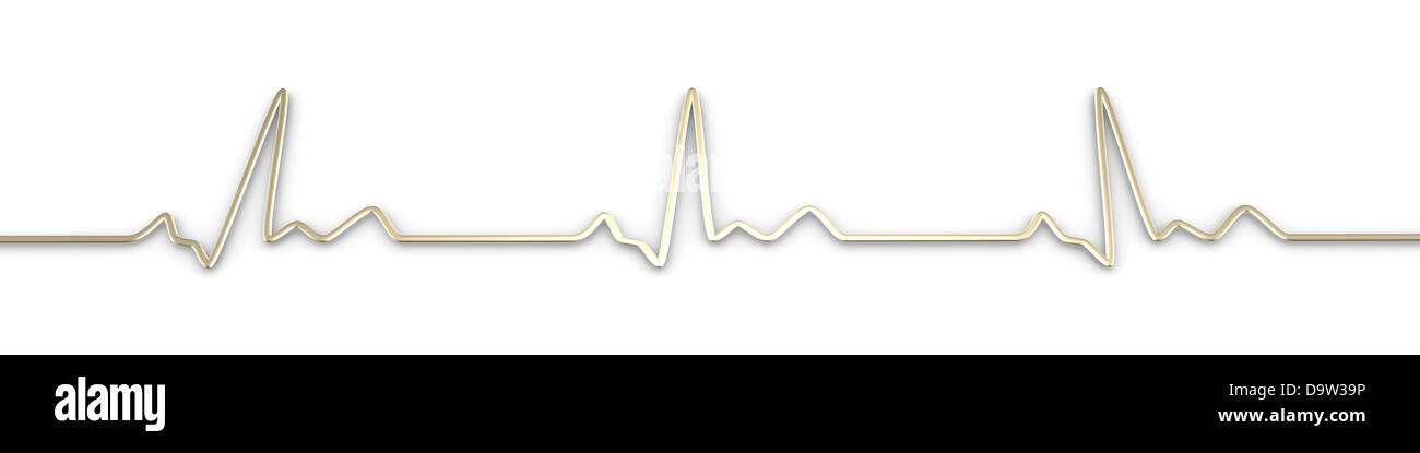 3D rendered Illustration. Heartbeat graph Stock Photo - Alamy