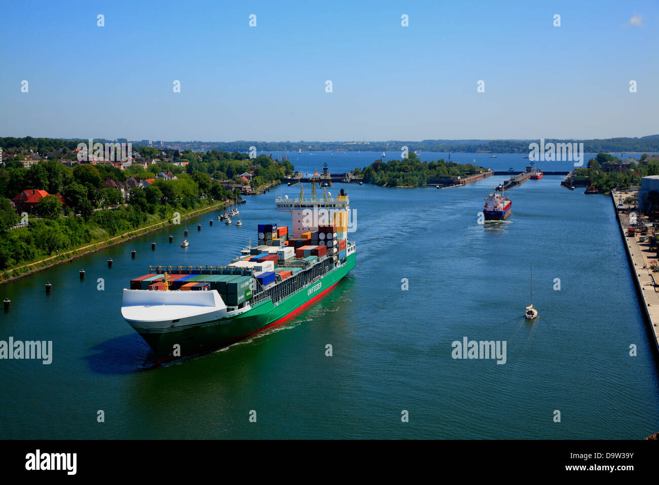 Kiel canal container ship hi-res stock photography and images - Alamy