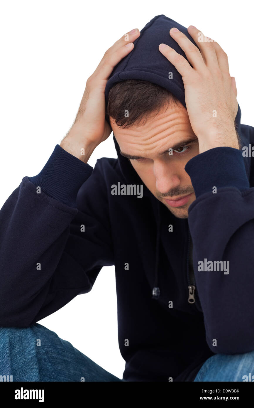 Man head in hands depressed hi-res stock photography and images - Alamy