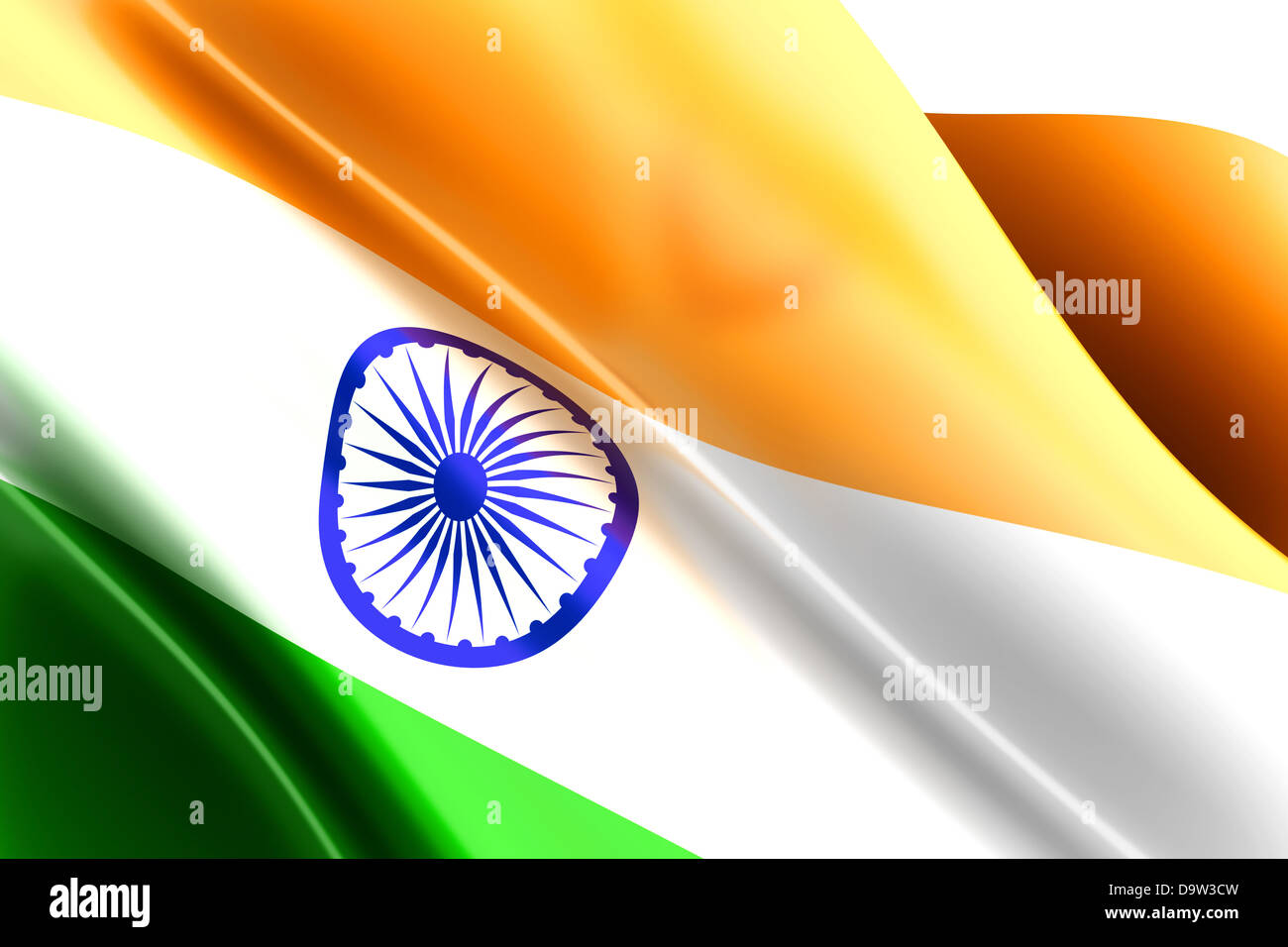 Flag of India. 3d rendered Illustration Stock Photo - Alamy