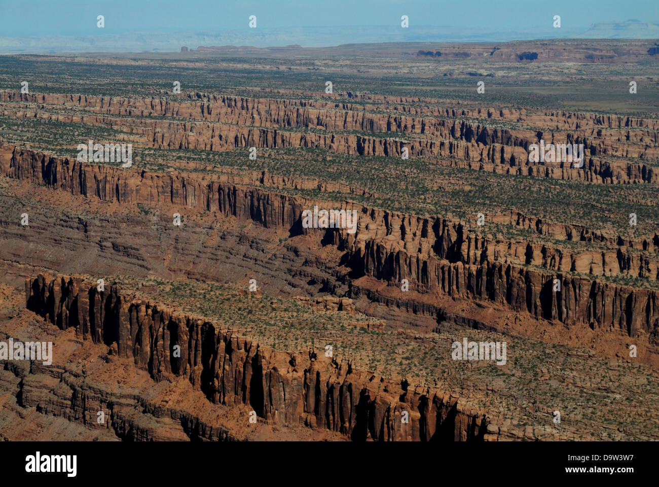 Aerial view of rock formations at Canyonlands National Park, Utah, USA ...