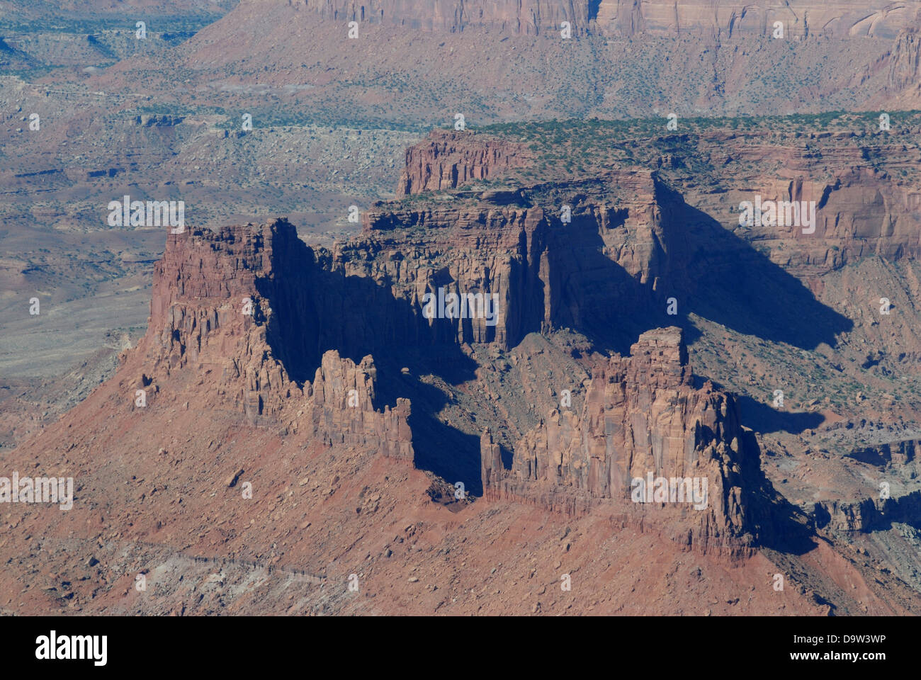 Aerial view of rock formations at Canyonlands National Park, Utah, USA ...
