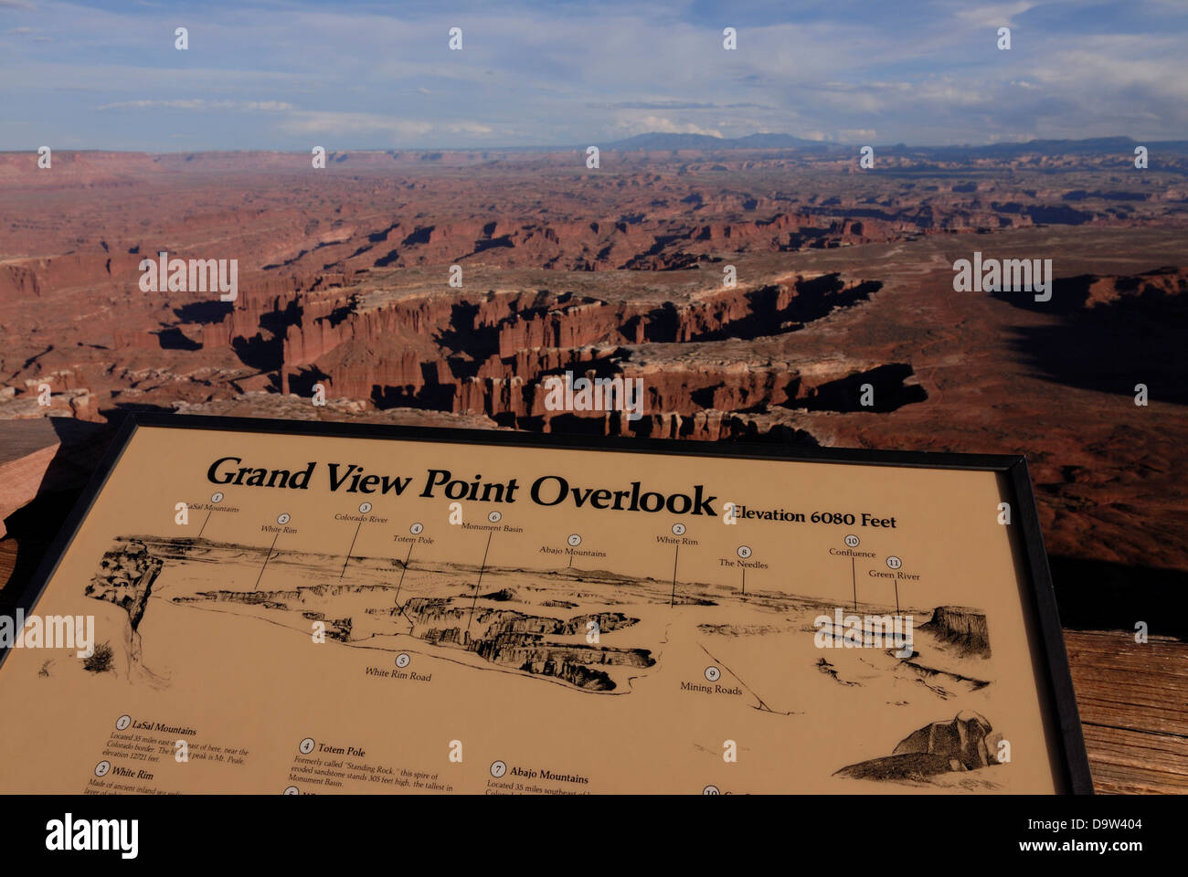 Panel of the Grand view point overlook at the Island in the Sky ...