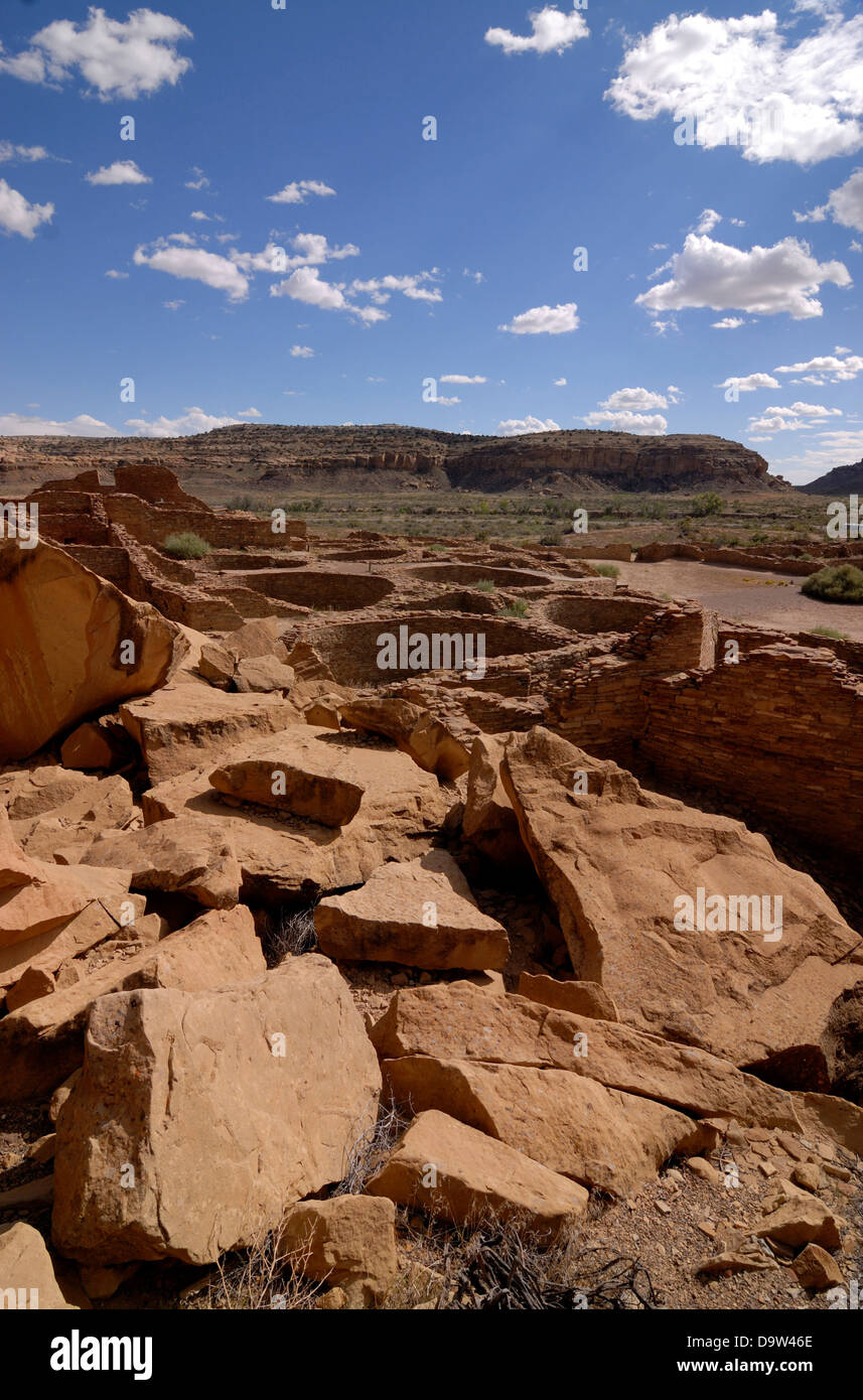 Chaco ruins at the Chaco Culture National Historical Park, New Mexico ...