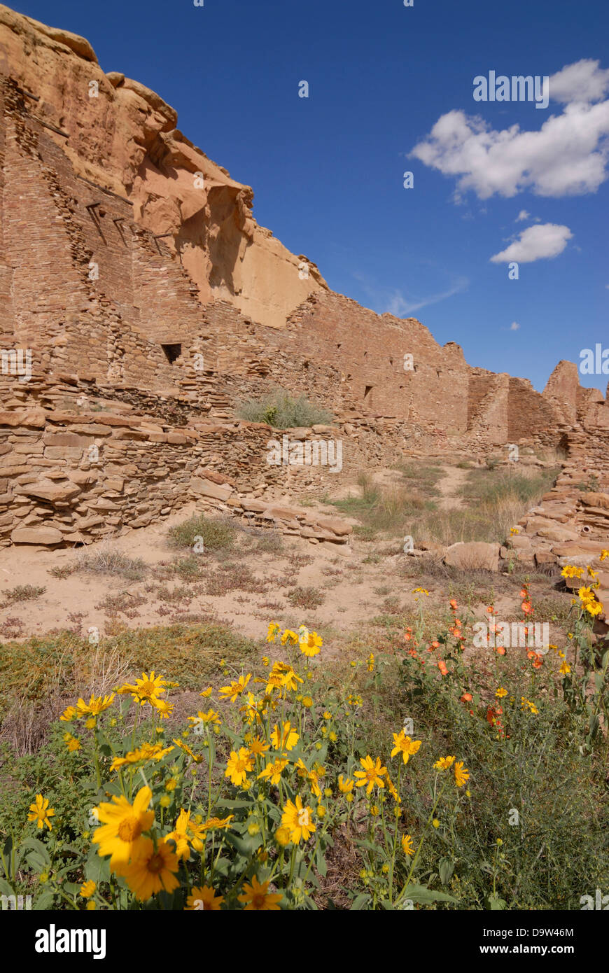 Chaco ruins at the Chaco Culture National Historical Park, New Mexico ...