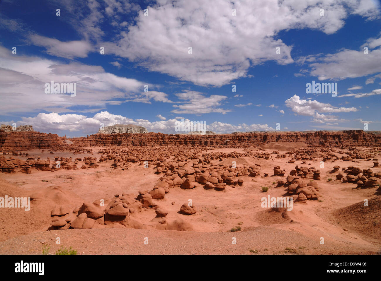 Hoodoo formations at the Goblin Valley State Park, Utah, USA Stock ...