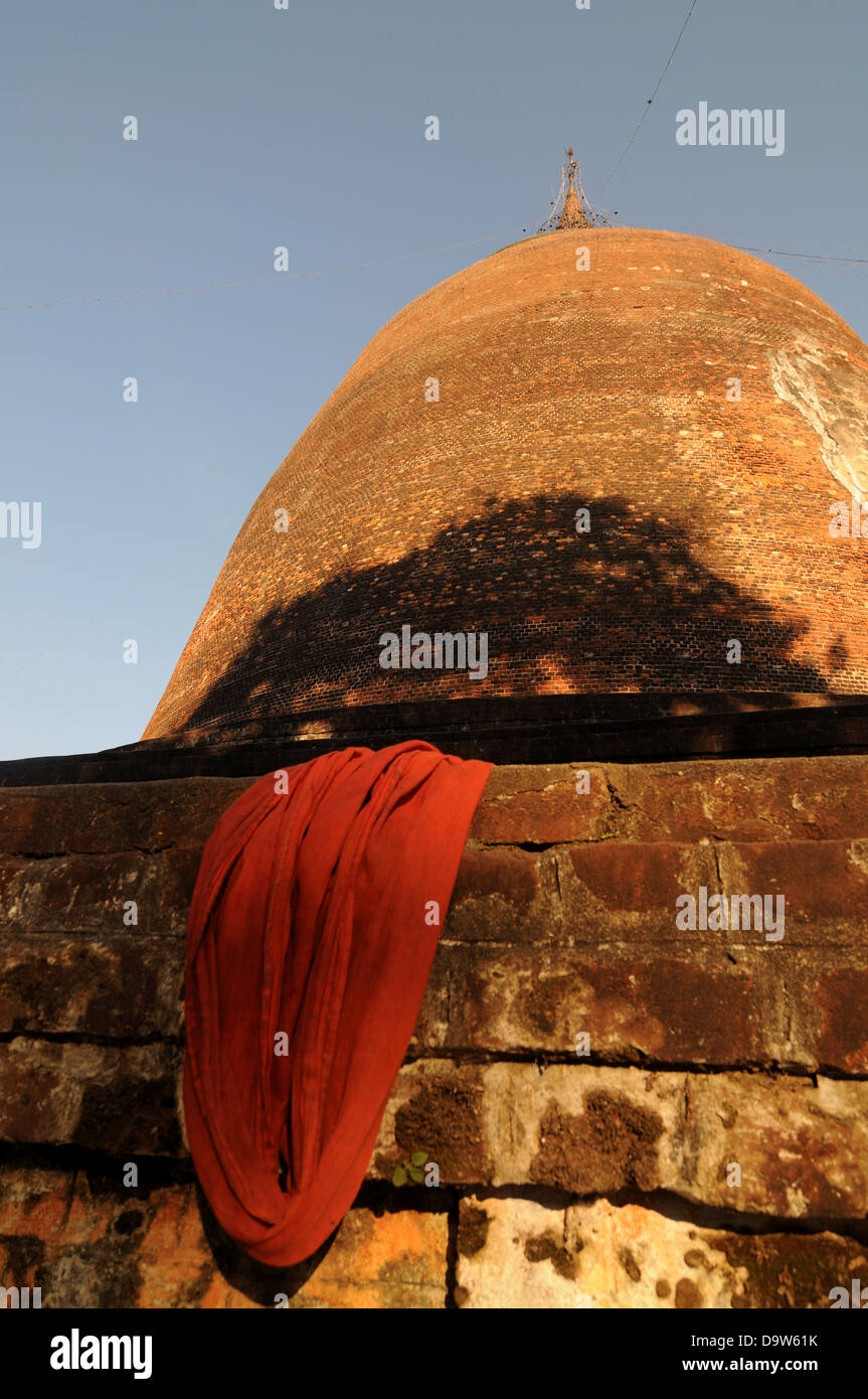 Low angle view of an ancient pagoda, Payday Paya, Pyay, Bago Region ...